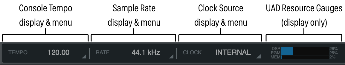 Info Bar – Universal Audio Support Home