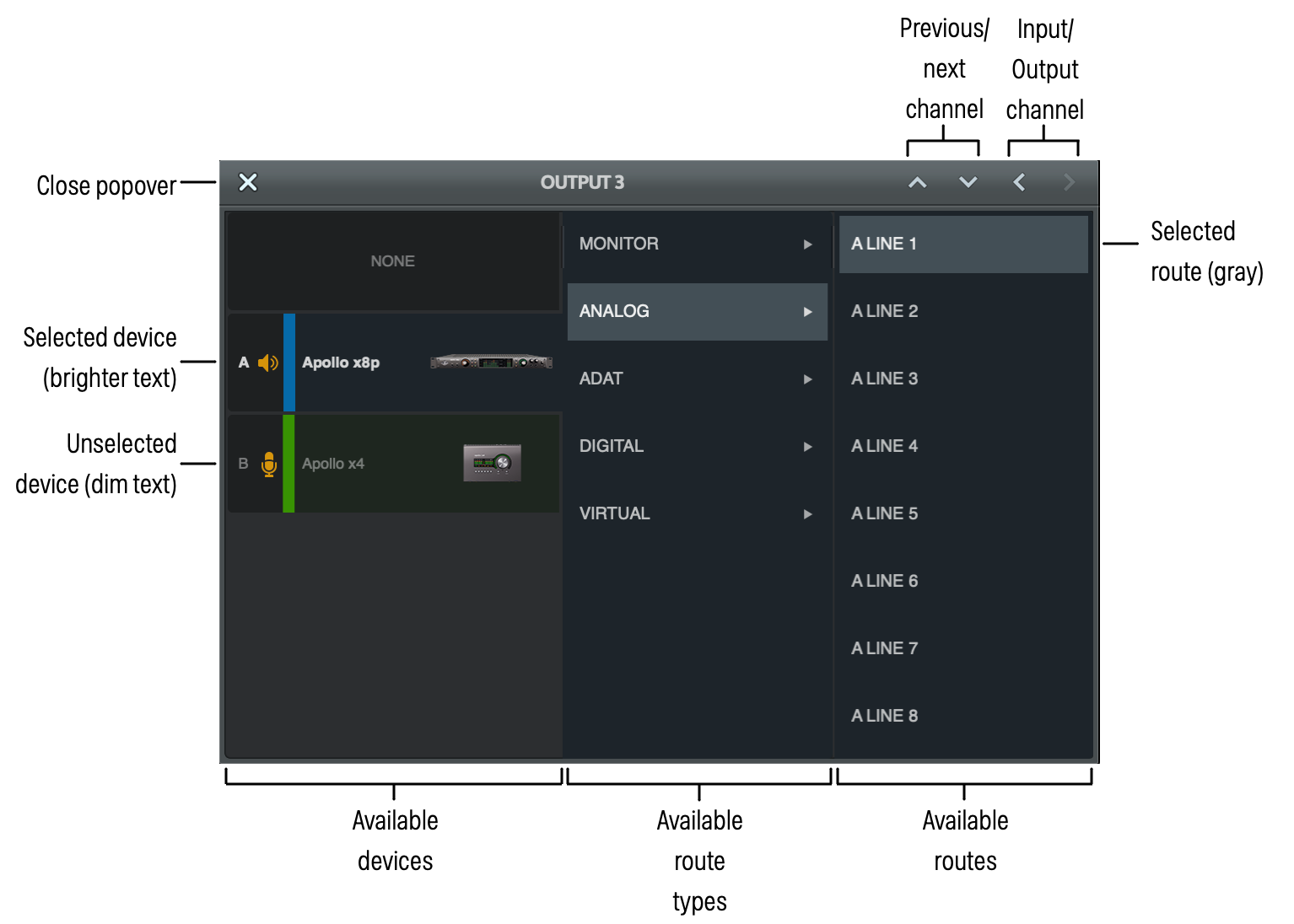 I/O Matrix Settings Panel – Universal Audio Support Home