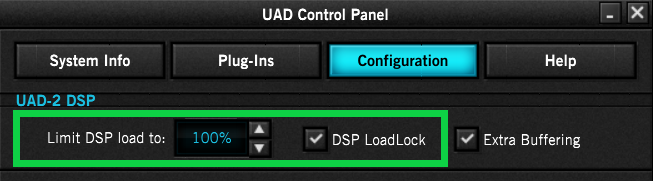Managing DSP Resources – Universal Audio Support Home