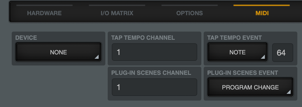 MIDI Settings Panel – Universal Audio Support Home