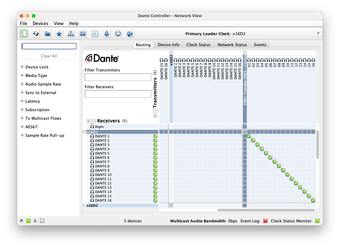 Apollo x16D: Troubleshooting Dante Connections with Dante Controller ...