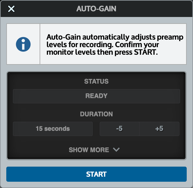 Preamp Auto-Gain – Universal Audio Support Home