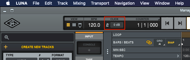 Managing the Click Track – Universal Audio Support Home
