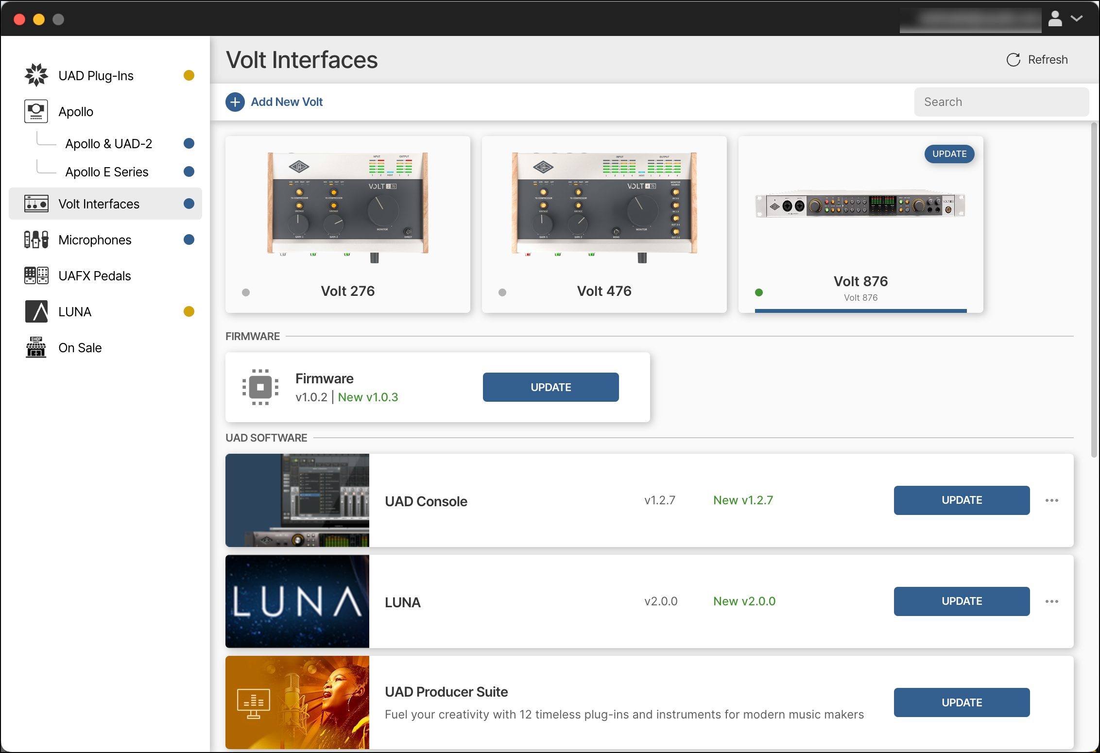 How to set up your Volt Interface – Universal Audio Support Home